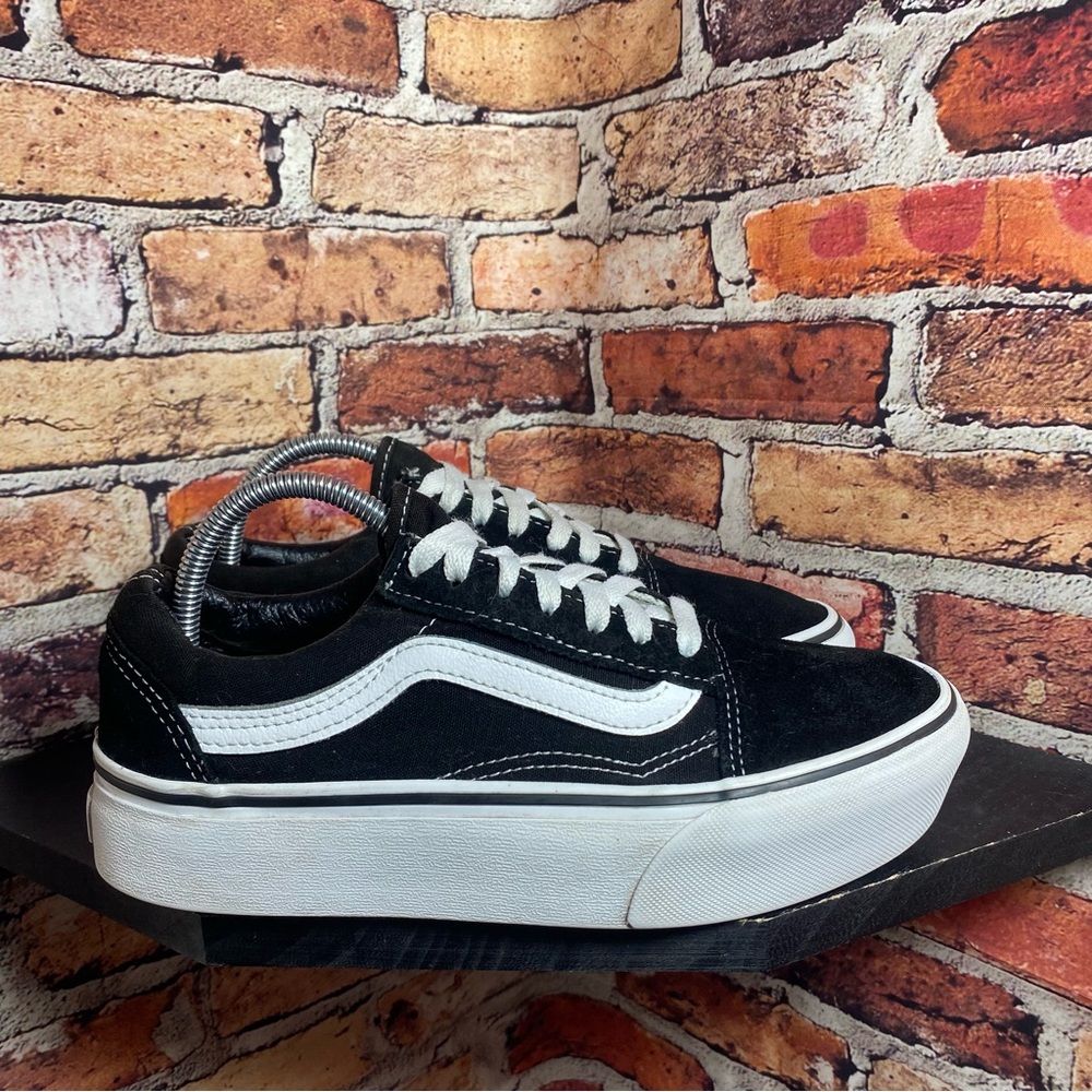 Vans Old Skool Platform Black White - Gem
